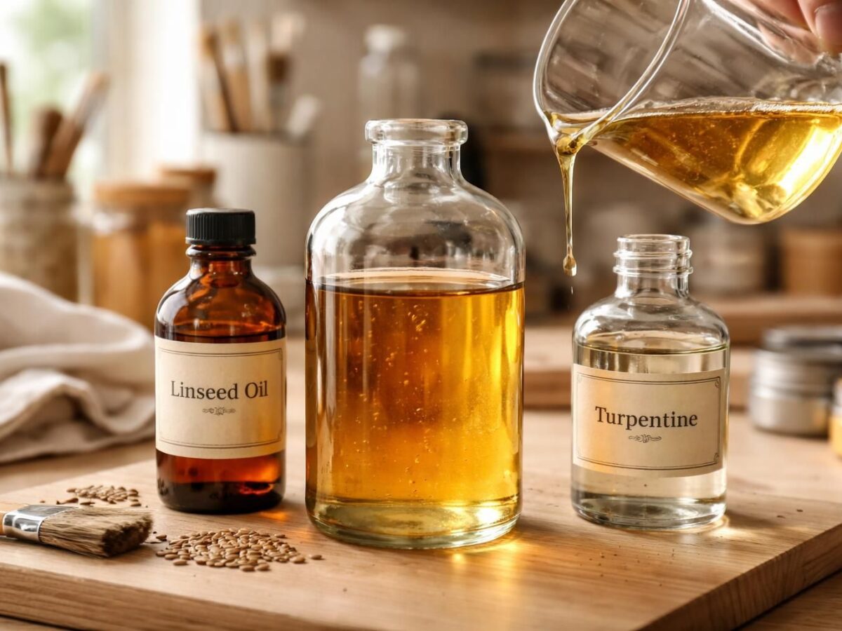 Comment réaliser un mélange d'huile de lin et essence de térébenthine ...